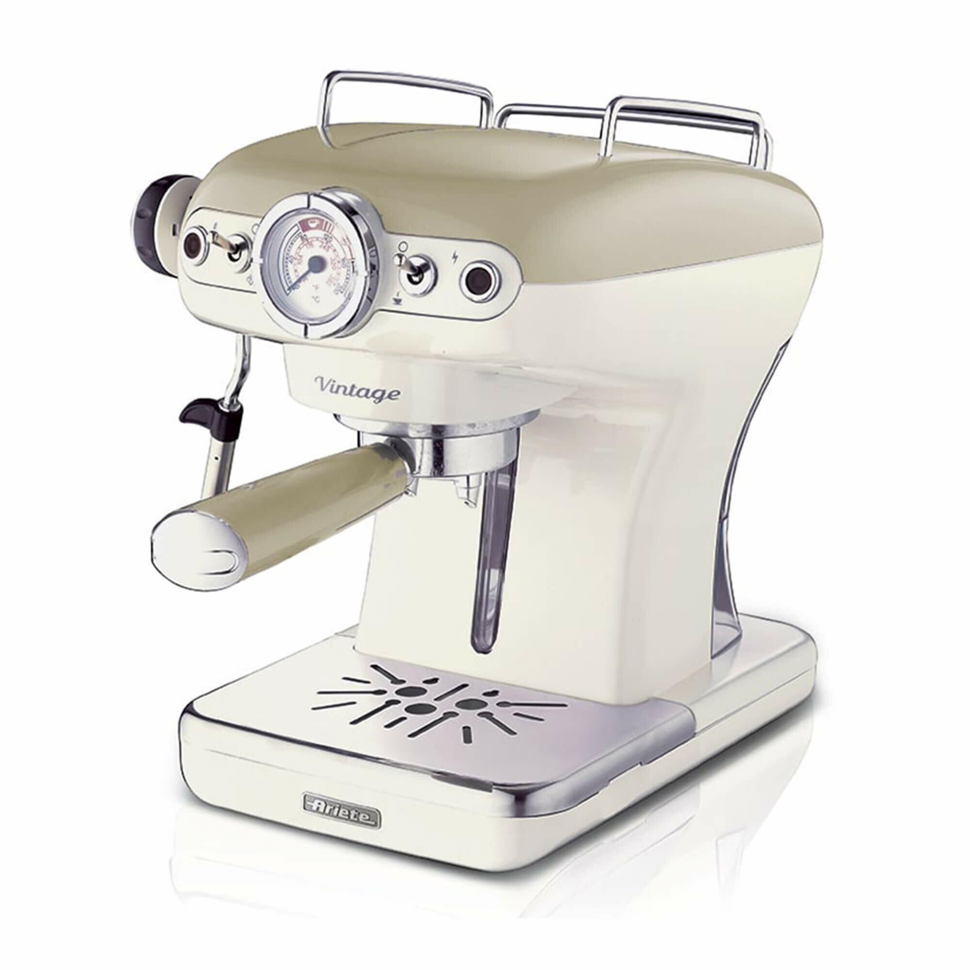 Кофеварка рожковая Ariete Vintage Espresso, бежевый, 850 Вт, 15 бар (00M138913AR0)