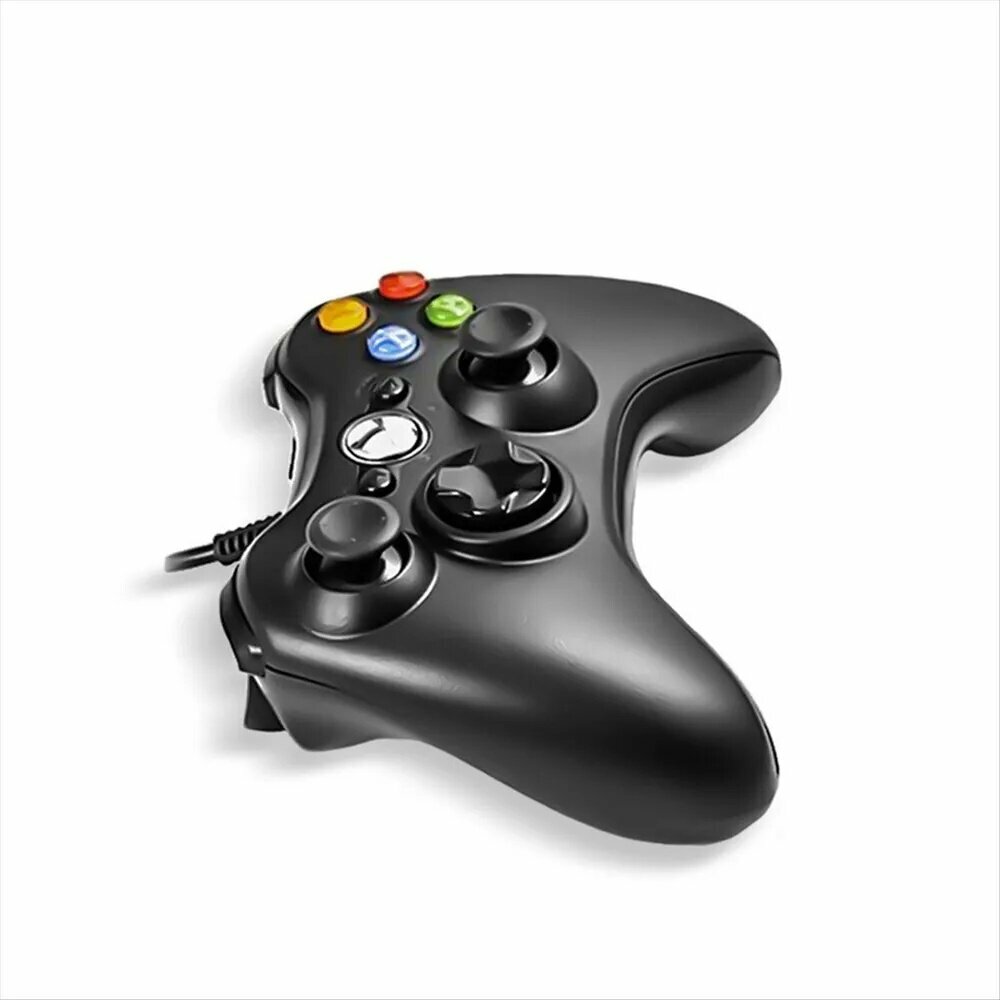 Проводной USB-геймпад с отверстием для наушников, контроллер Xbox 360 (черный)