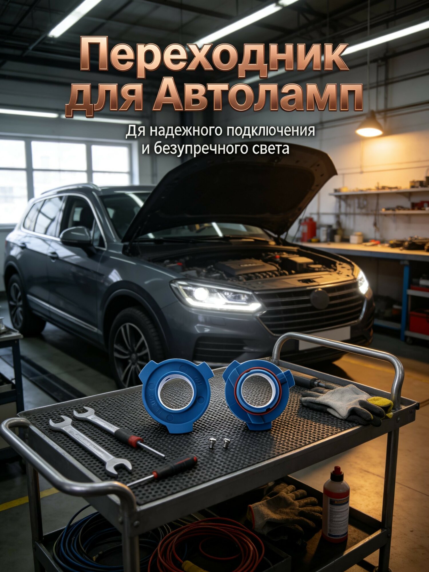 Переходник для лампы 880/HB4/HB3/H11/H7/H4/H3/H1 (HB3 9005), адаптер для установки светодиодных ламп на галогенные капсульные фары, ПВХ