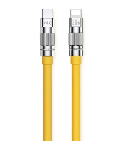 Кабель Для Быстрой Зарядки WEKOME 100W Type C Из Жидкого Силикона Для Желтый, Yellow C - Lightning