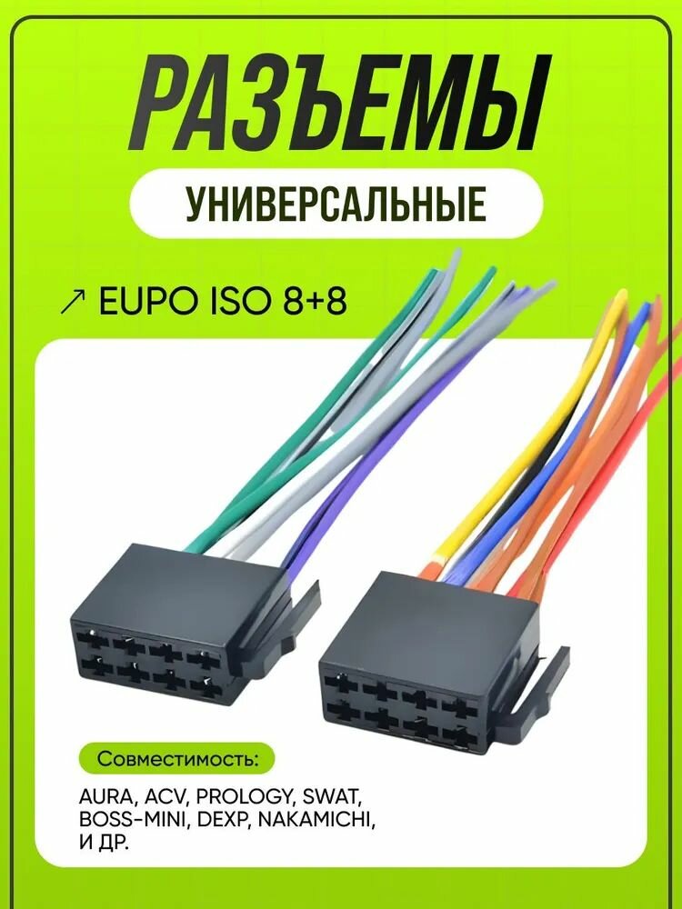 ISO разъём для магнитолы, еврофишки и провода для подключения — соединители для монтажа и замены в салоне авто и гараже
