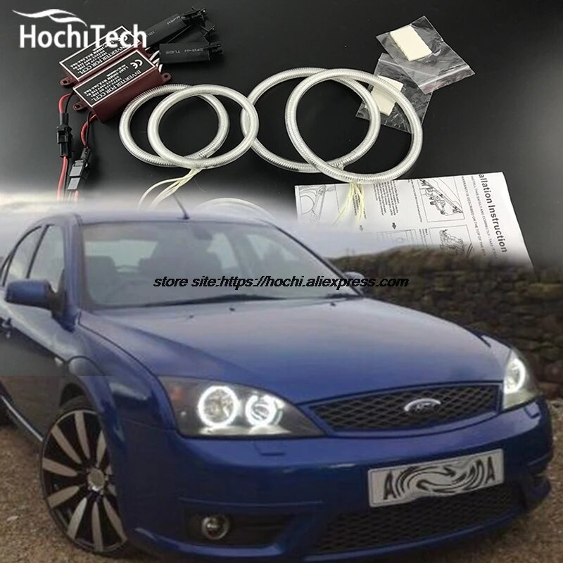 Фара HochiTech ccfl «ангельские глазки» для FORD Mondeo MK3 6000 2001 2003 2004 2005 2006
