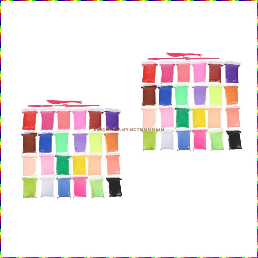 Набор воздушной пластилина для лепки 24 цвета