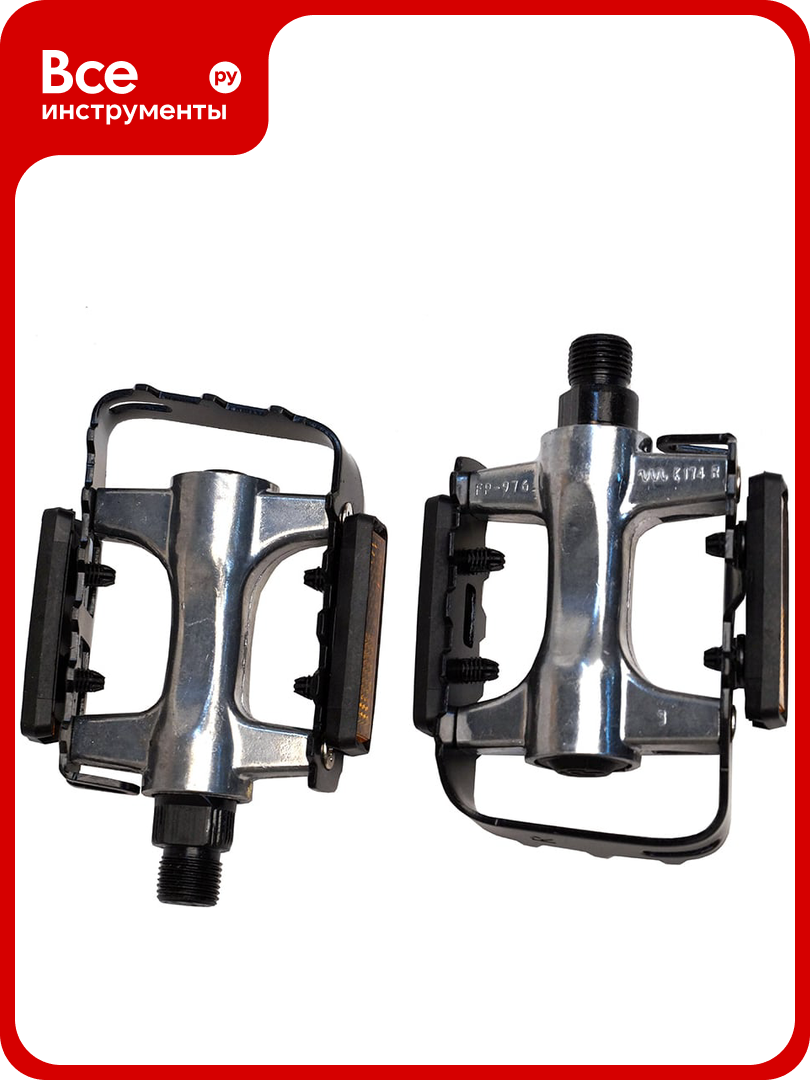 Педали Feimin FP-976\JK3558, 104х81мм, база алюминий, стальная ось, рамка сталь, 469гр, черный H000008015