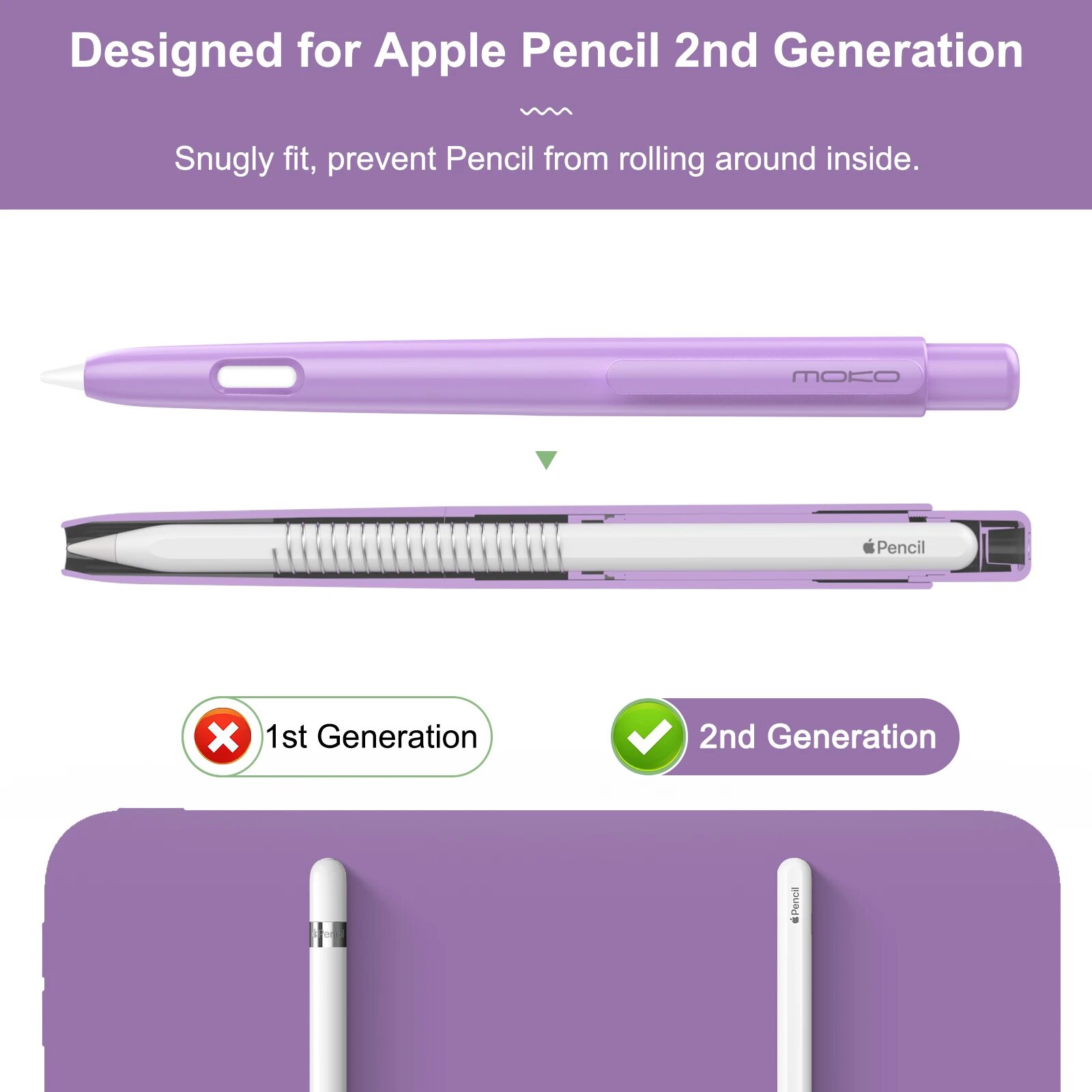 Стилус Moco для iPad Pencil 2, Белый — фото 1