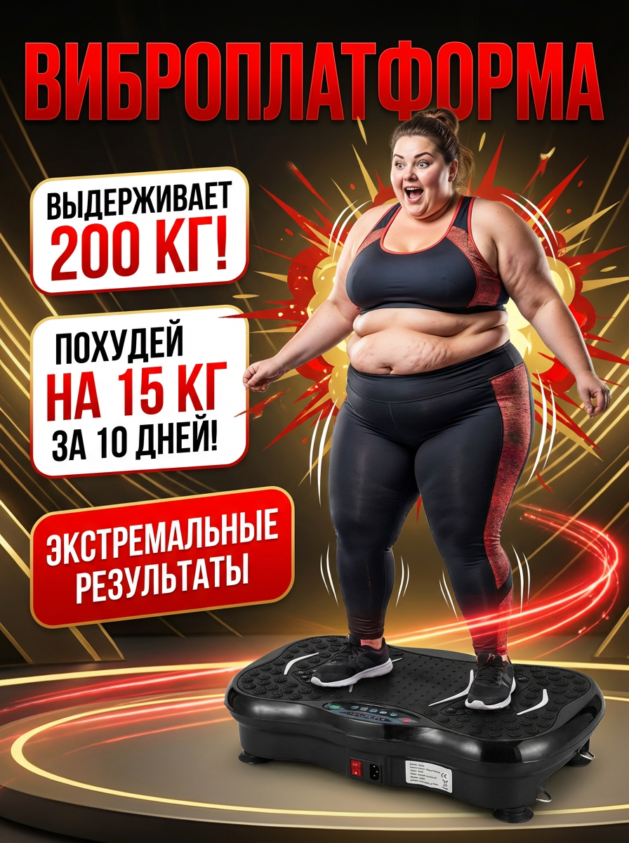 Виброплатформа для похудения, С блютуз, регулировка амплитуды, до 200кг, 49программ