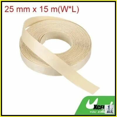 Кромка мебельная клеевая для защиты краёв мебели, берёза натуральный шпон 25 мм × 15 м — ремонт ламината, шкафов