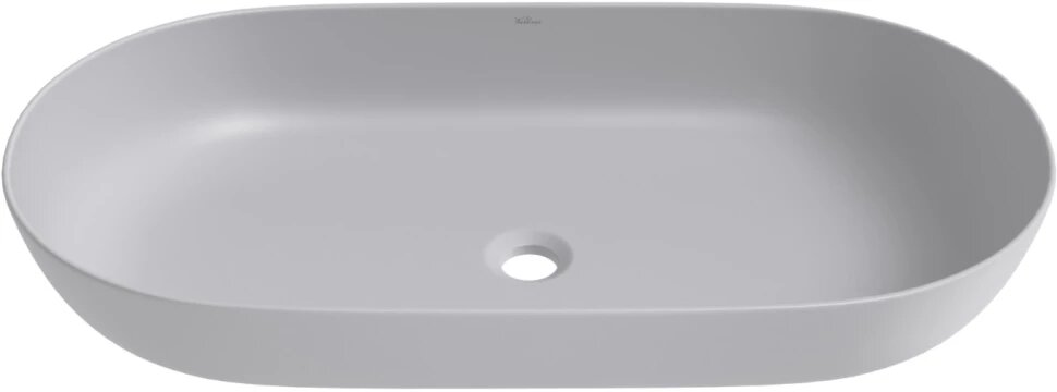 Раковина-чаша Wellsee Chic Riviera 326815000 80x40 см, накладная, серый матовый