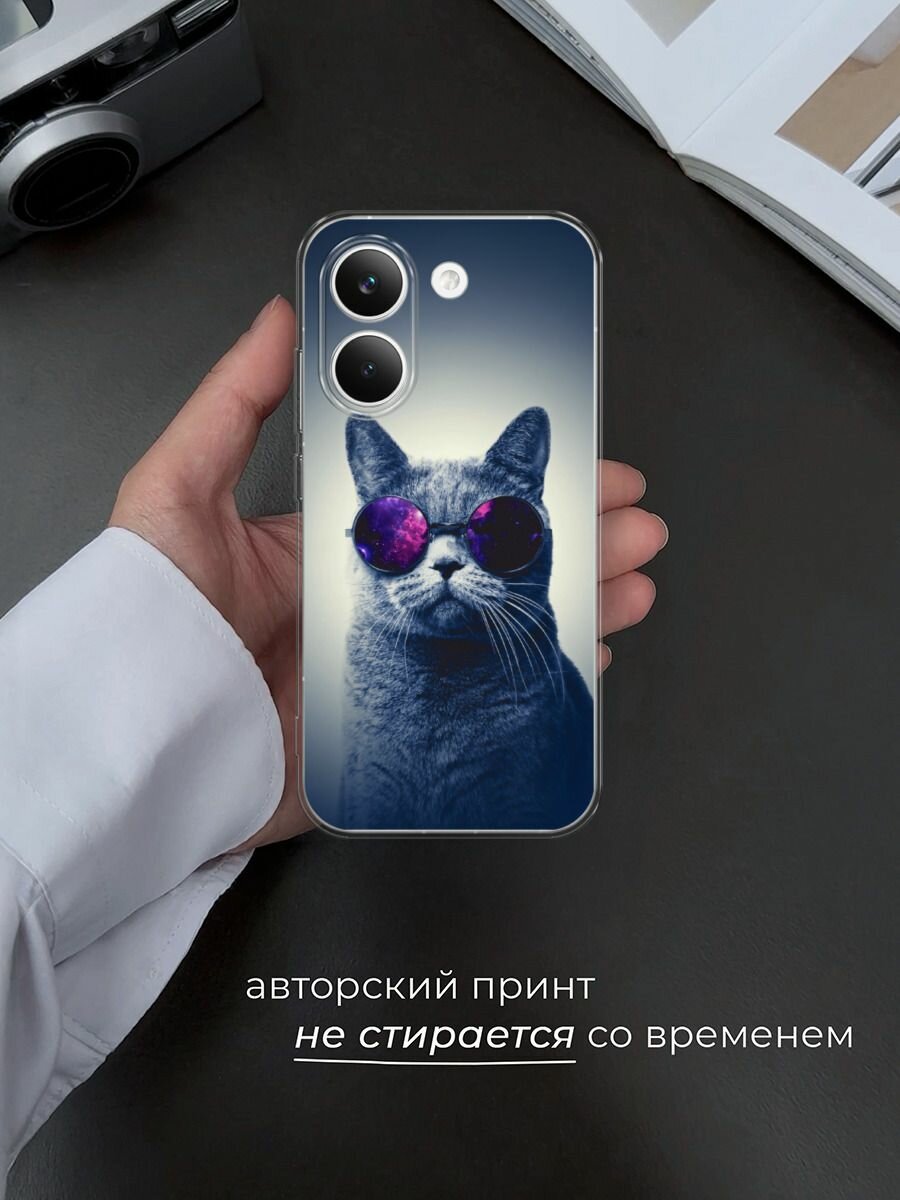 Чехол на Poco X8 Pro / Поко X8 Про с принтом Космический кот — фото 1