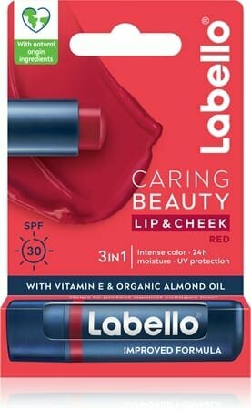 Бальзам для губ Labello Caring Beauty, красный, 4.8 г