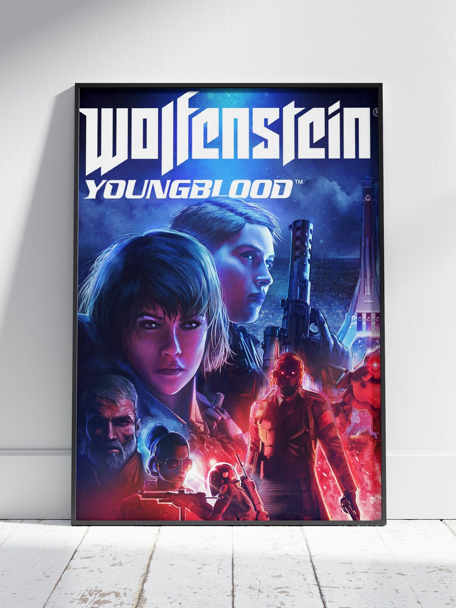 Плакат на стену для интерьера Вольфенштайн (Wolfenstein Youngblood 1) - Постер по игре формата A3 (30x42 см)