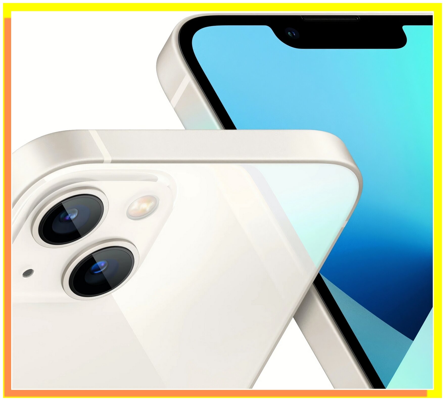 Смартфон Apple iPhone 13 mini 4ГБ/128ГБ, Сияющий/Starlight, nano-SIM, 5G, чип A15, компактный яркий Retina дисплей