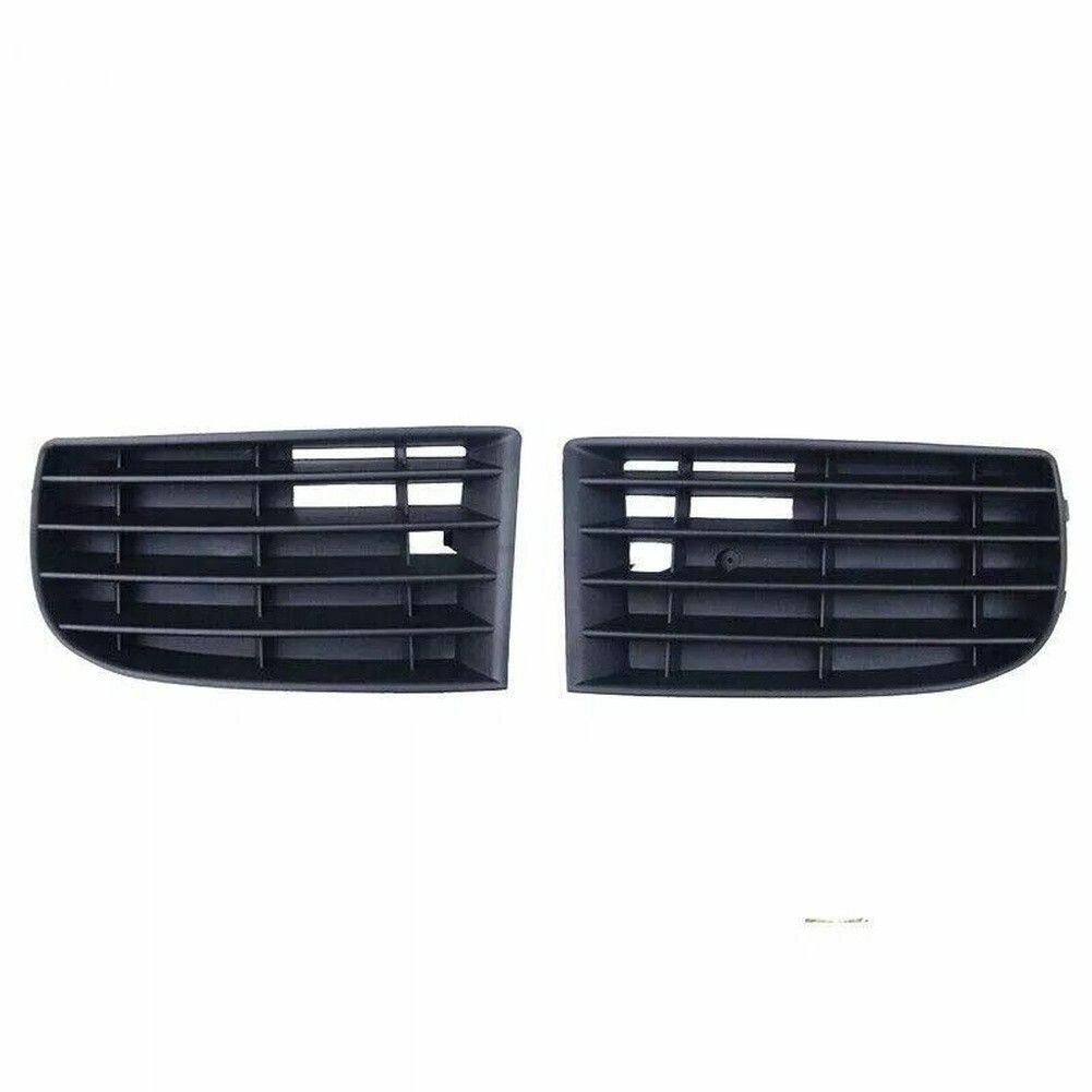 Решетка переднего бампера (защитная крышка) для Golf MK5 2005-2009 — пара 1K0853665/1K0853666, черная, пластик, 2 шт