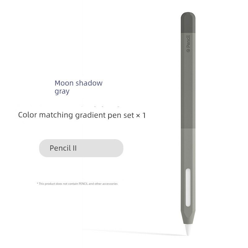 Силиконовый чехол для Apple Pencil 2/Pro — серый лунный оттенок, защитный чехол для iPad