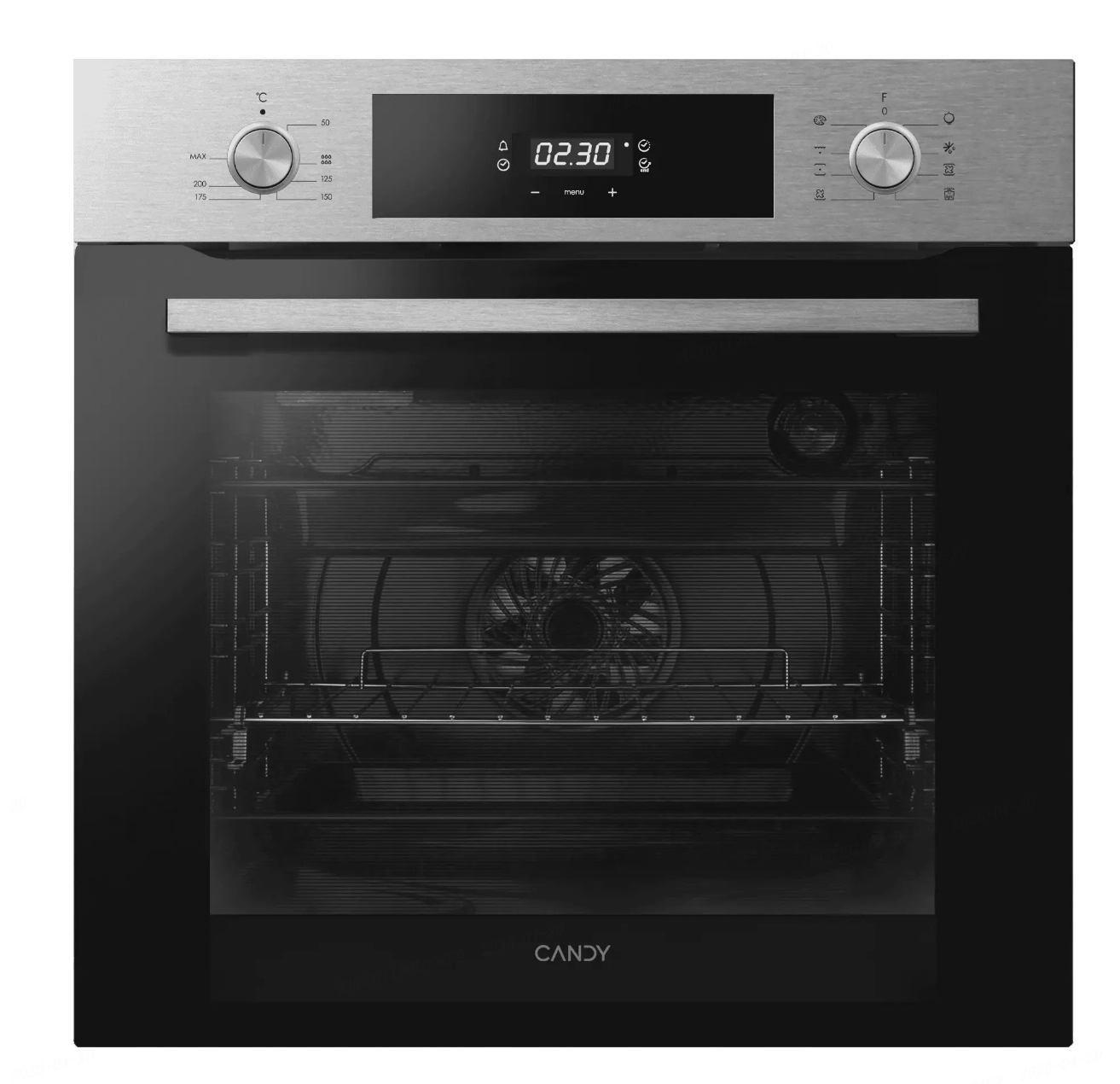 Духовой шкаф Candy Moderna Saga COS625XBLS, 70 л, 59.5 см, Гриль, Размораживание, 8 режимов нагрева, Нержавеющая сталь