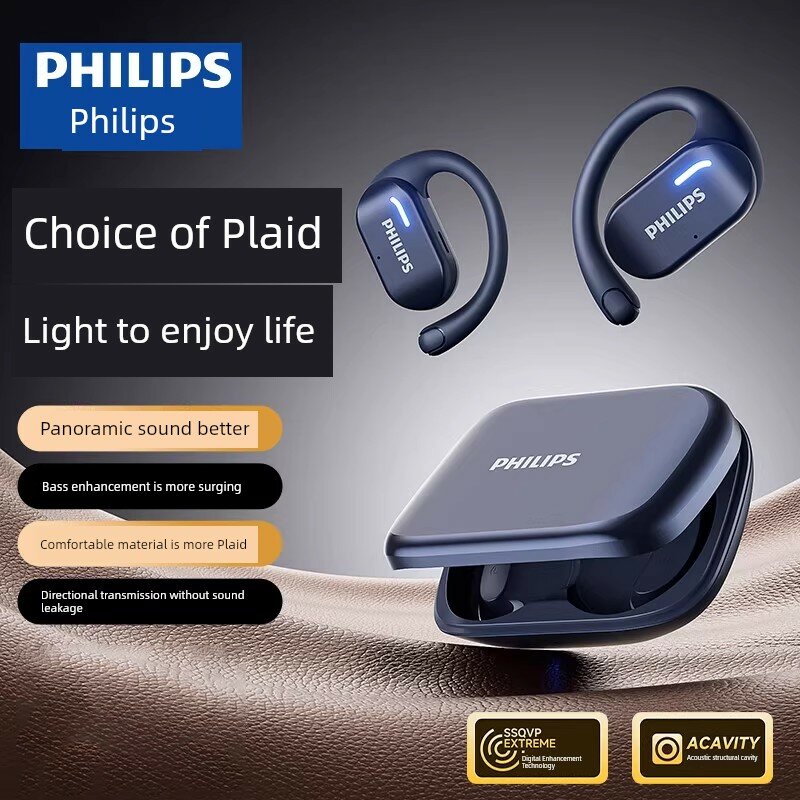 Philips TAT1769 Открытые наушники Bluetooth беспроводные для спорта, новая модель 2026, синий пакет 2