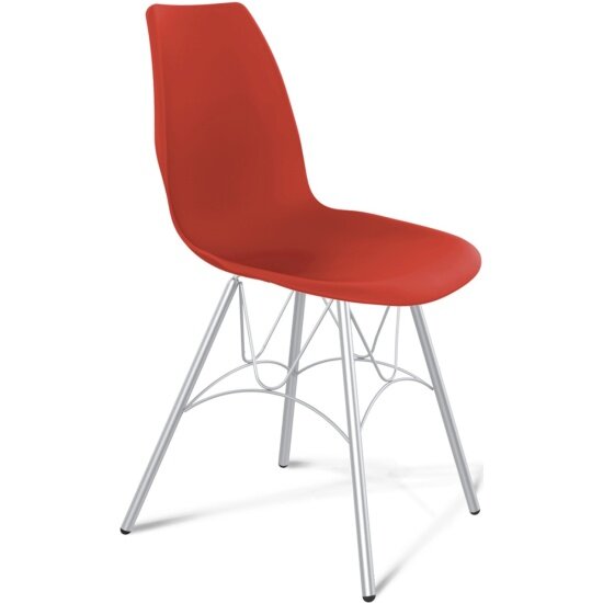 Стул обеденный Sheffilton SHT-ST29/S100 красный ral3020/хром лак