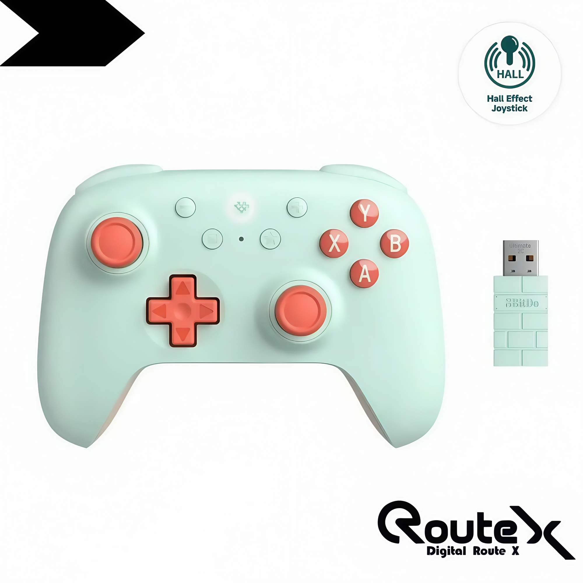 8BitDo - New Ultimate 2C Беспроводной игровой контроллер и джойстик с эффектом Холла Зеленый/оранжевый