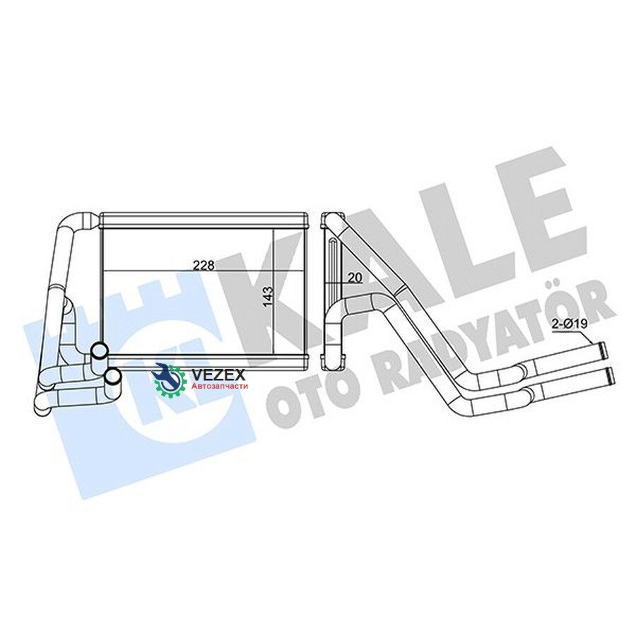 KALE 347340 Радиатор отопителя