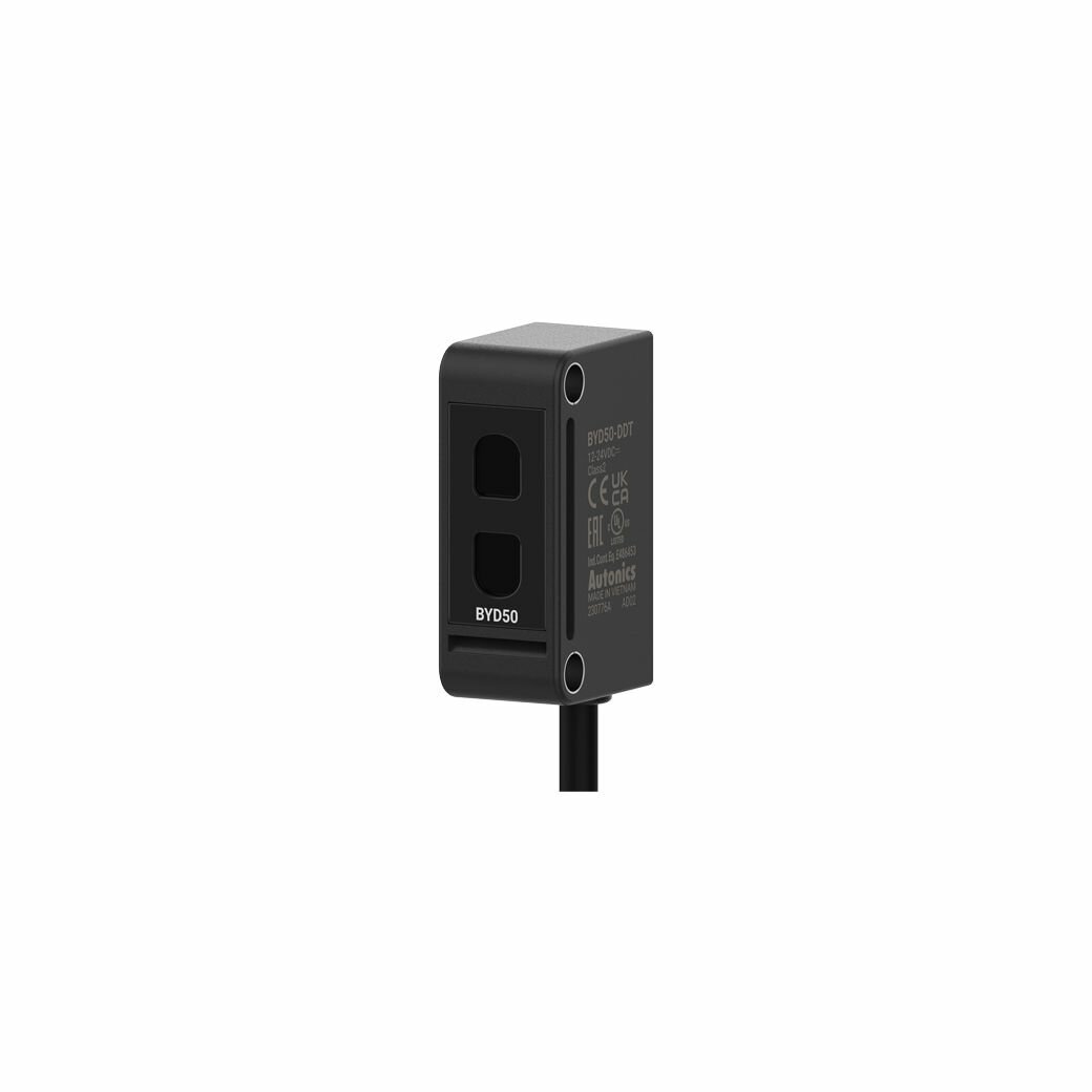 Фотоэлектрический датчик Autonics BYD50-DDT, кабель 2м, NPN, 12-24В, артикул (Вьетнам) 28100700080131