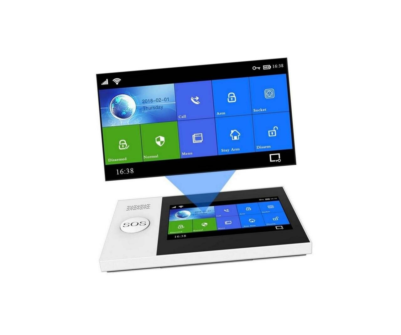 HDcom ASW5-107-TUYA и Страж Sensor-GSM GSM-WI-FI сигнализация с поворотной камерой видеонаблюдения. Комплект сигнализации с удаленным управлением. Вст