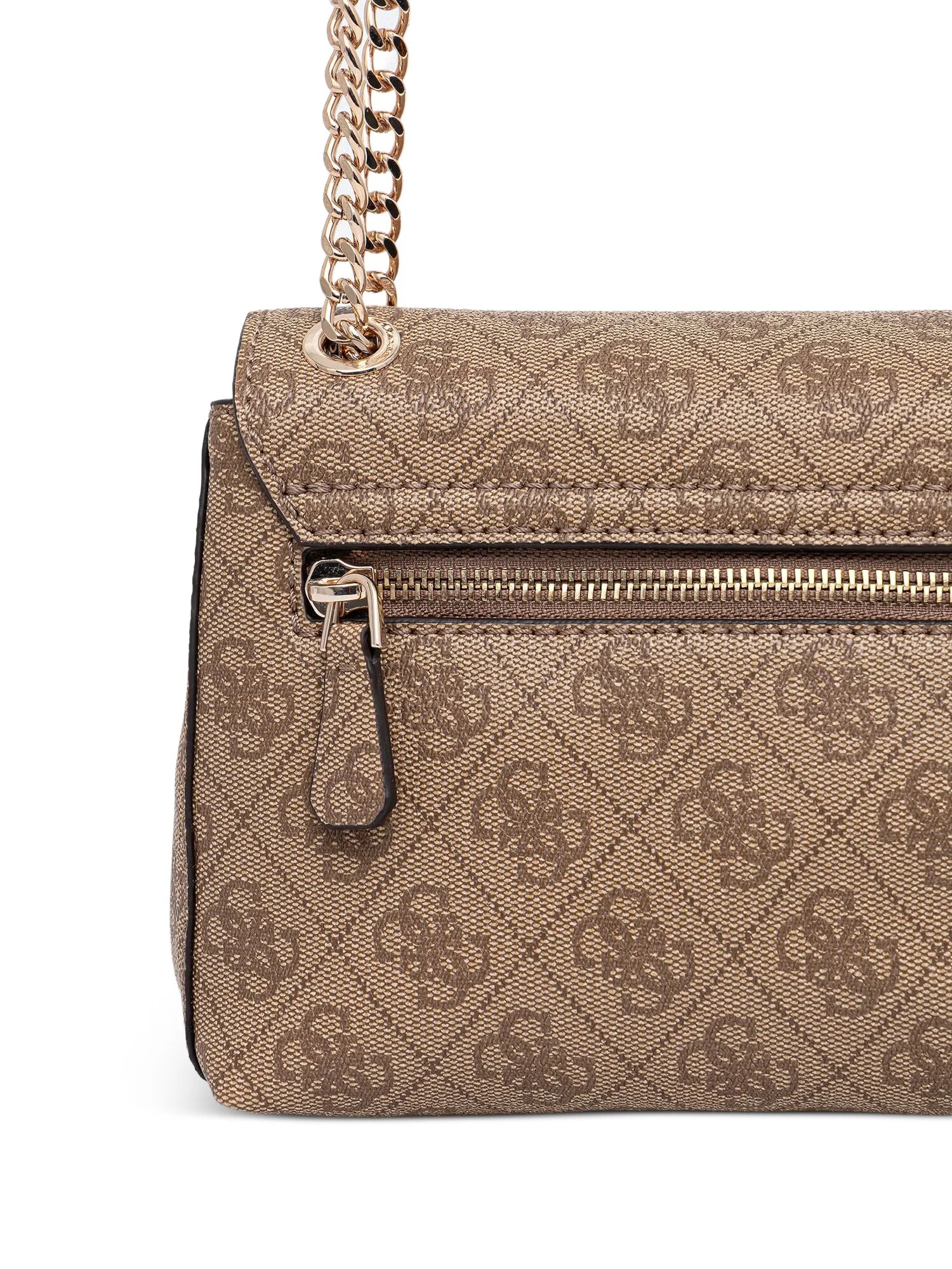 Сумка GUESS Monogram-pattern shoulder bag, brown — фото 1