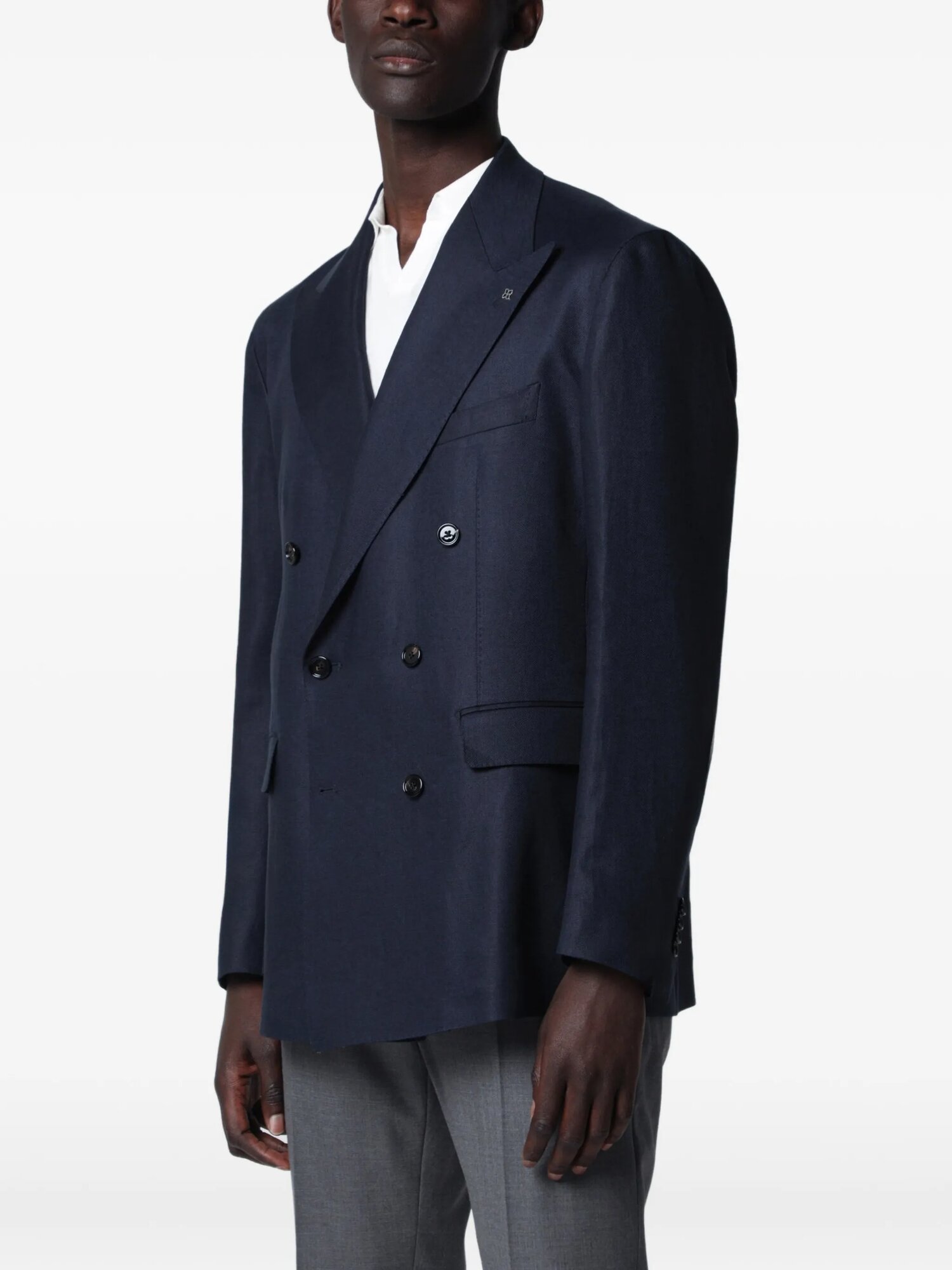 Пиджак Double-breasted peak-lapel blazer