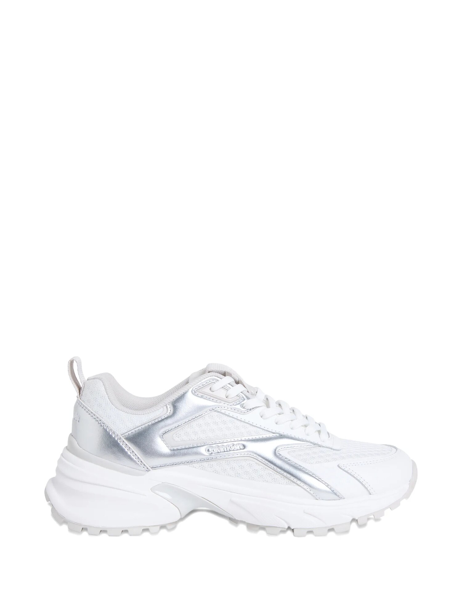 Кроссовки Panelled metallic-effect sneakers