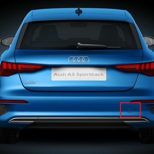 Audi A3 8Y Крышка буксировочного крюка заднего бампера 8Y4 807 441. 3D-печать