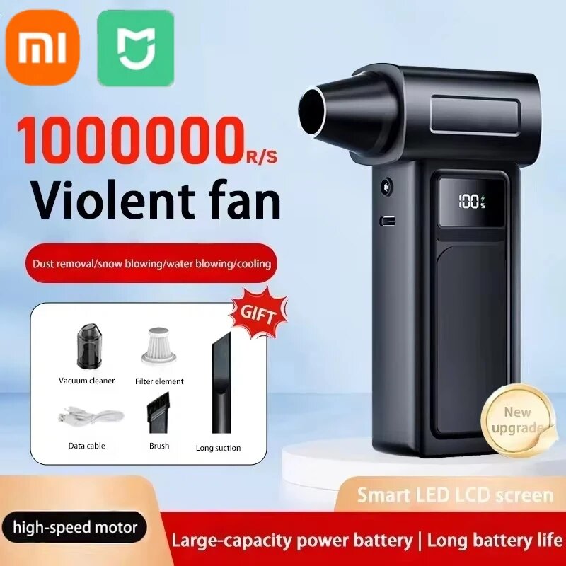 Ручной пылесос Xiaomi XMSJ 100000 об/мин, Fan Vacuum Kit — фото 1