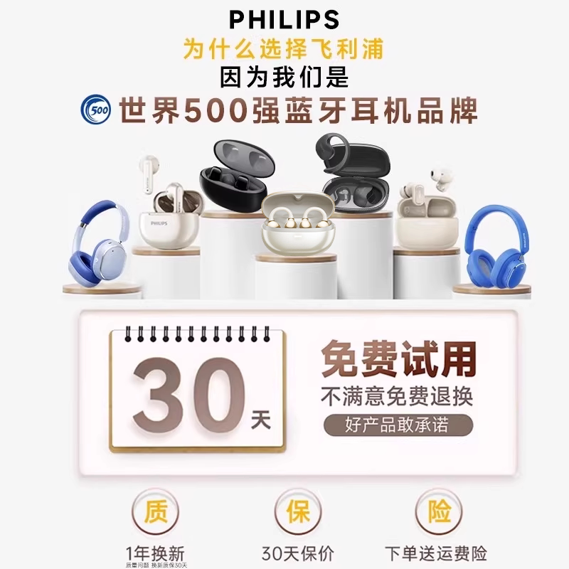 Philips TAH2020 беспроводные наушники с микрофоном, 60 часов автономной работы, шумоподавление, официальная гарантия