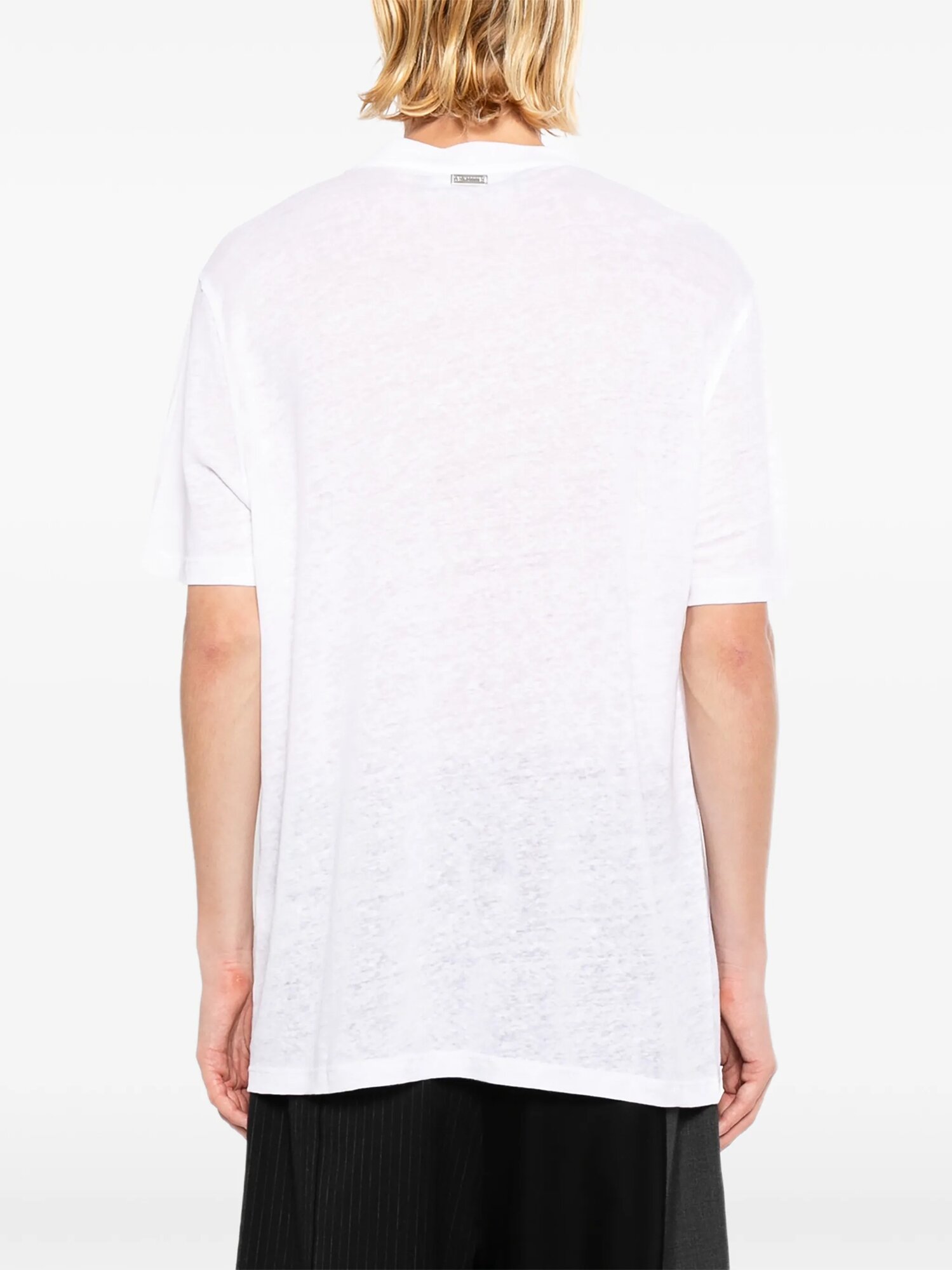 Футболка Les Hommes Linen T-shirt, размер 52, white — фото 1
