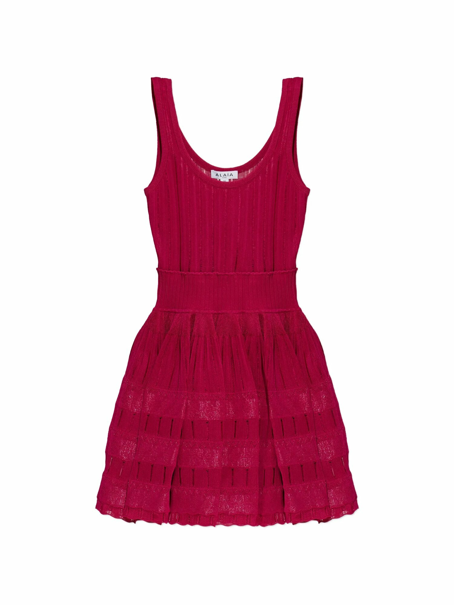 Платье Pointelle-knit ribbed-waist mini dress