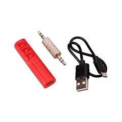 Адаптер Bluetooth AUX 3,5мм красный*****************************