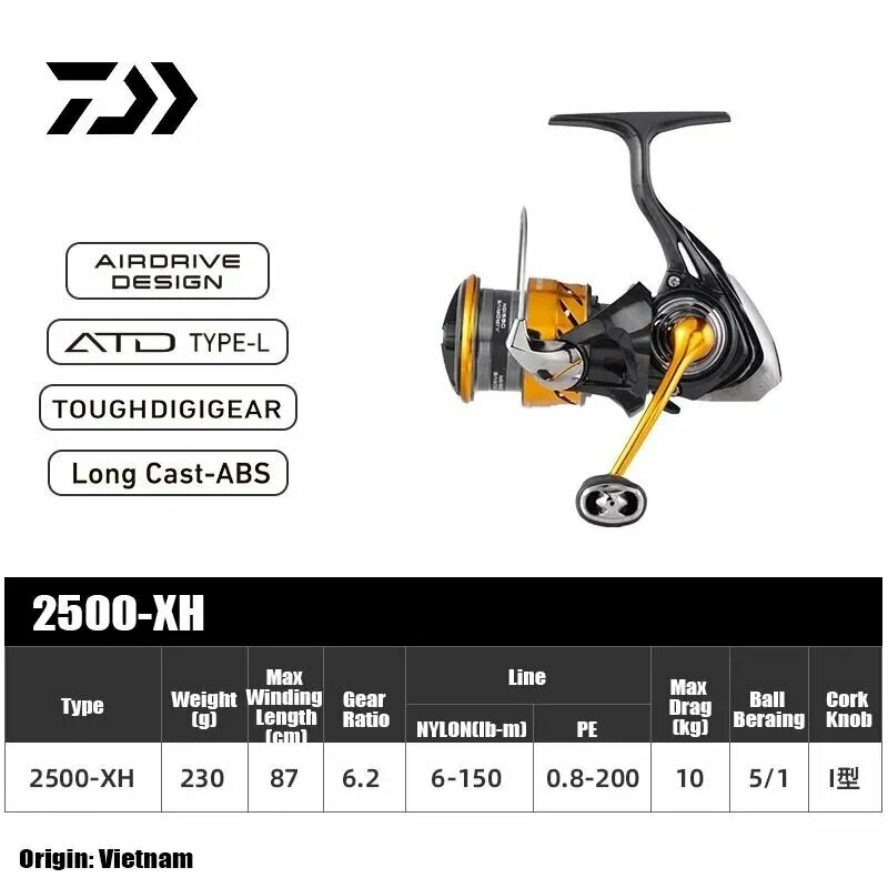 2024 DAIWA REVROS CS LT 2500-XH 6.2 Катушка для рыболовных снастей