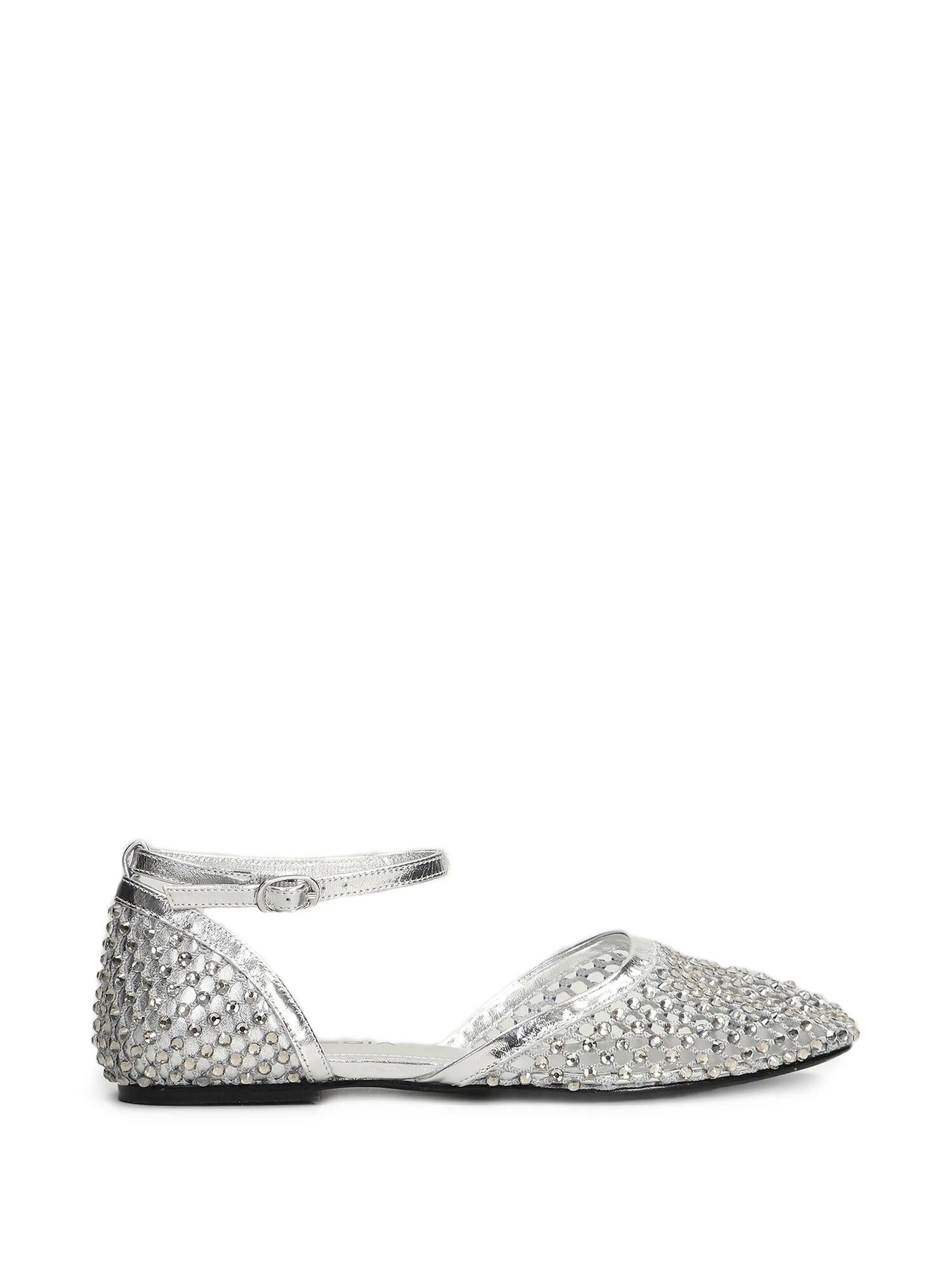Балетки Crystal-embellished leather ballet flats