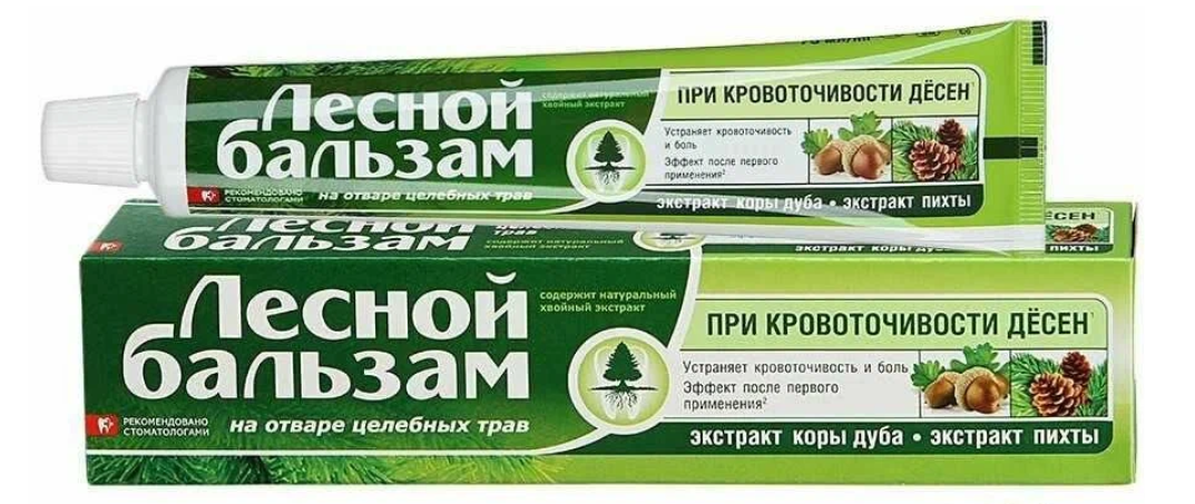 Зубная паста Лесной бальзам Кора Дуба и Пихта, 50 мл, 1 штука