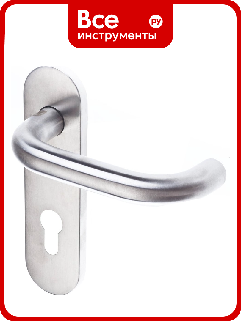 Гарнитур DOORLOCK DL 038KP/F-S9 PZ72 U-form Rt нерж. сталь, на короткой накладке, шпиндель