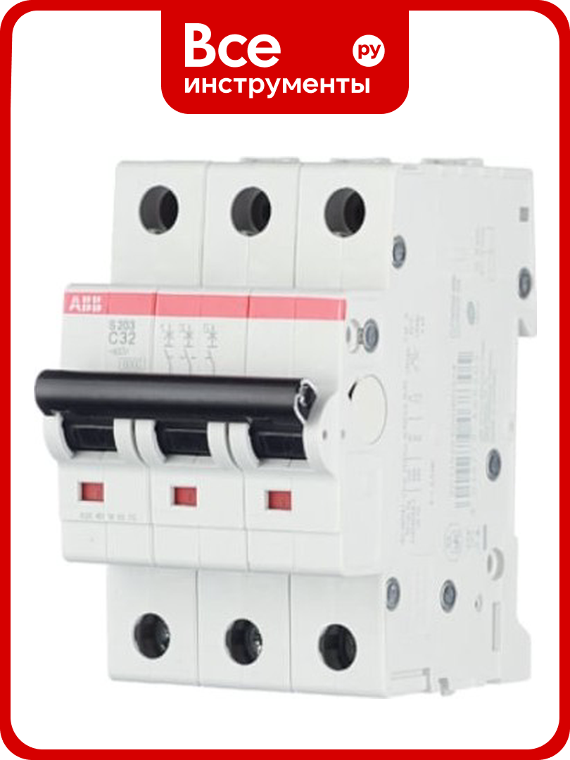 Автоматический модульный выключатель ABB 3п C S203 6кА 32А 2CDS253001R0324, 6 кА