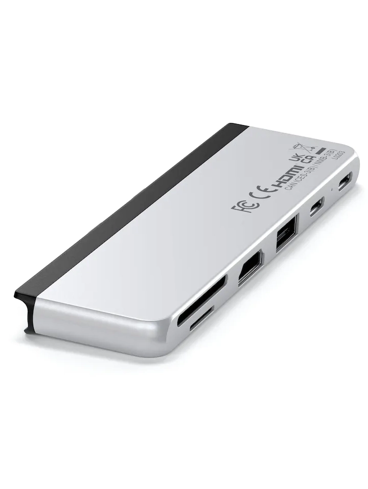 Разветвитель Satechi ST-HSP9P Dual USB-C Hub For Surface Pro 9, серебристый