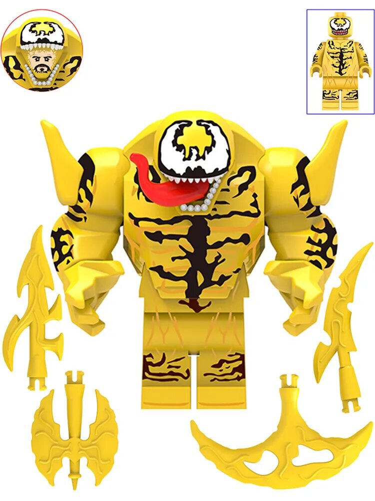 Фигурка Marvel симбиот Фейдж, конструктор, совместимо с LEGO, игрушка для мальчиков