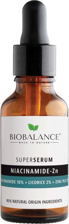 BIOBALANCE Сыворотка для лица с ниацинамидом и цинком Super Serum Niacinamide 10% Licorice 2% Zinc PCA 1% 89ml