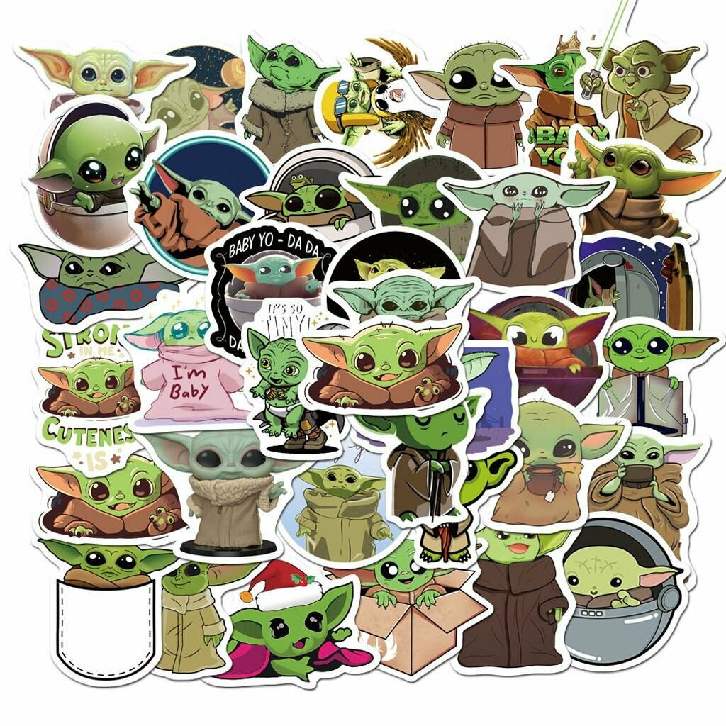 Набор наклеек Stiker Pack "Звездные войны Йода" , 50 наклеек