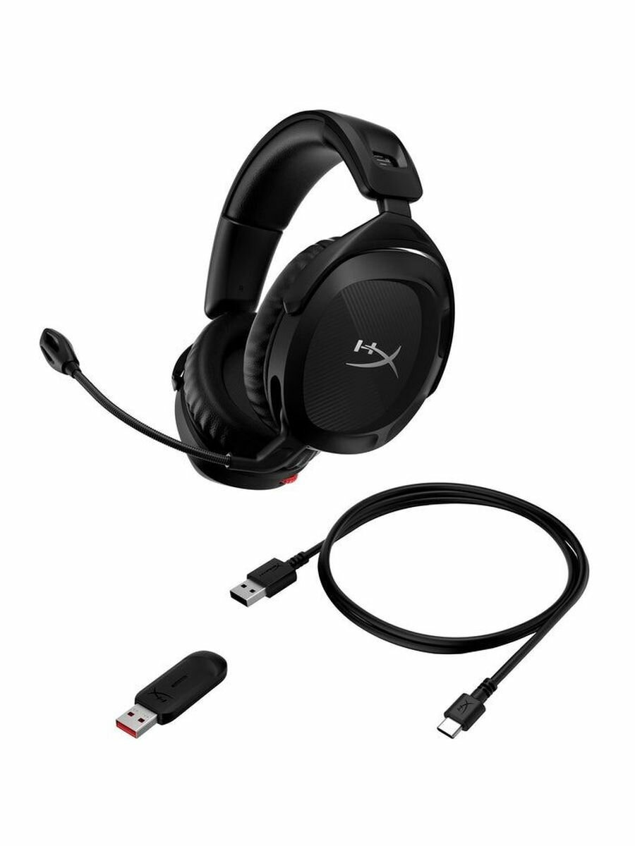 HyperX Наушники беспроводные с микрофоном Cloud Stinger 2 Wireless, Радиоканал, USB, черный