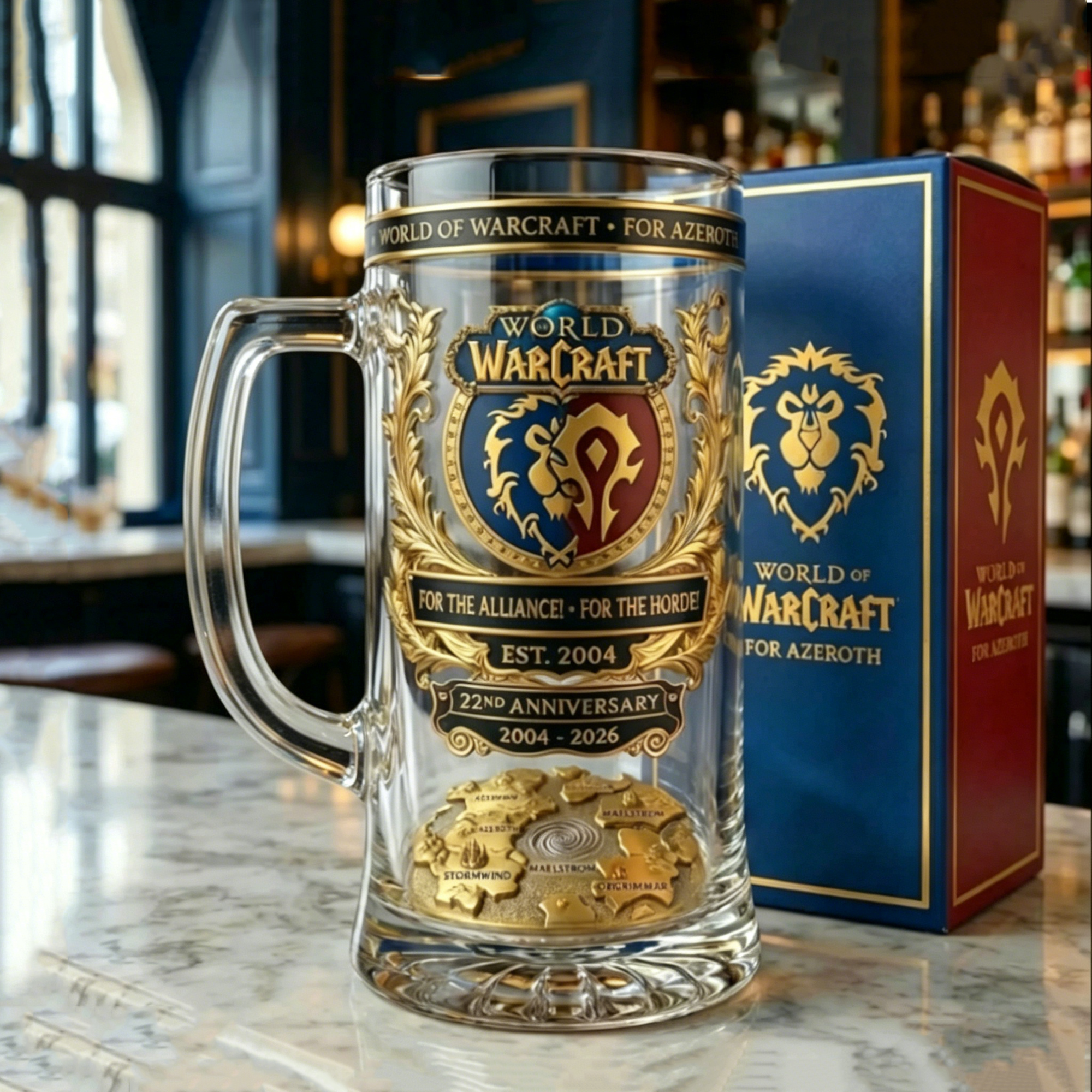 Стеклянный пивной бокал, Кружка разливного пива World of Warcraft, Пинтовый стаканчик