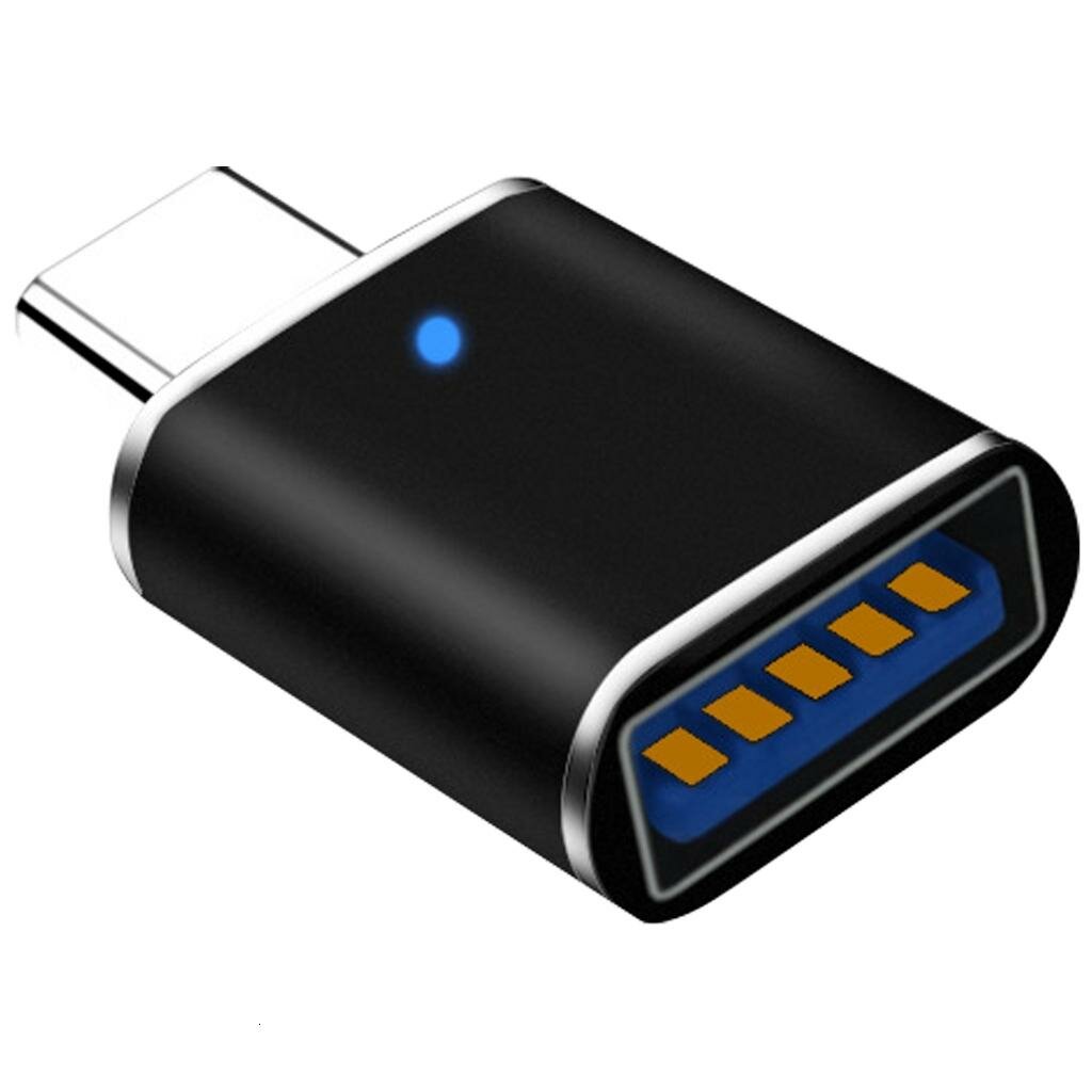 Переходник USB-C «мама» — USB-A «папа», OTG со светлым черным
