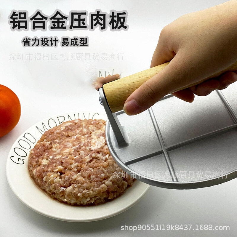 Алюминиевый пресс для мяса, ручной пресс для мясных котлет, круглый пресс для бургеров, кухонный инструмент, квадратный пресс для теппаньяки