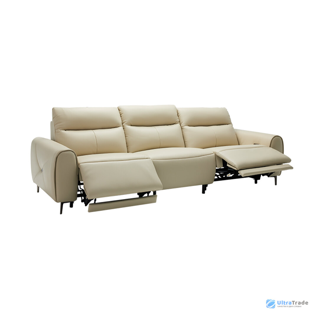 Диван-реклайнер на 3 места Xiaomi 8H Milan Real Zero Leather Electric Sofa Against The Wall 2650 mm Milan Milk Cream (B15)