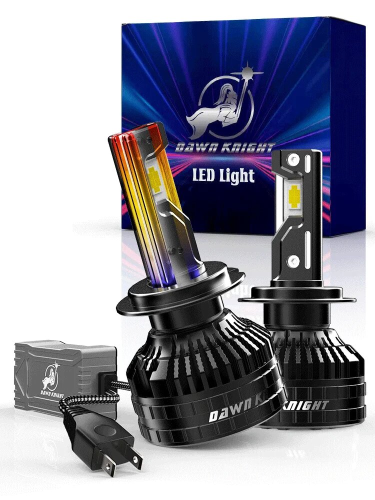 Светодиодные лампы DAWN KNIGHT K9C 24V H7 H4 для грузовиков, светодиодные фары с увеличенной медной трубкой H1 HB3 9005 HB4 9006 12V для автомобилей