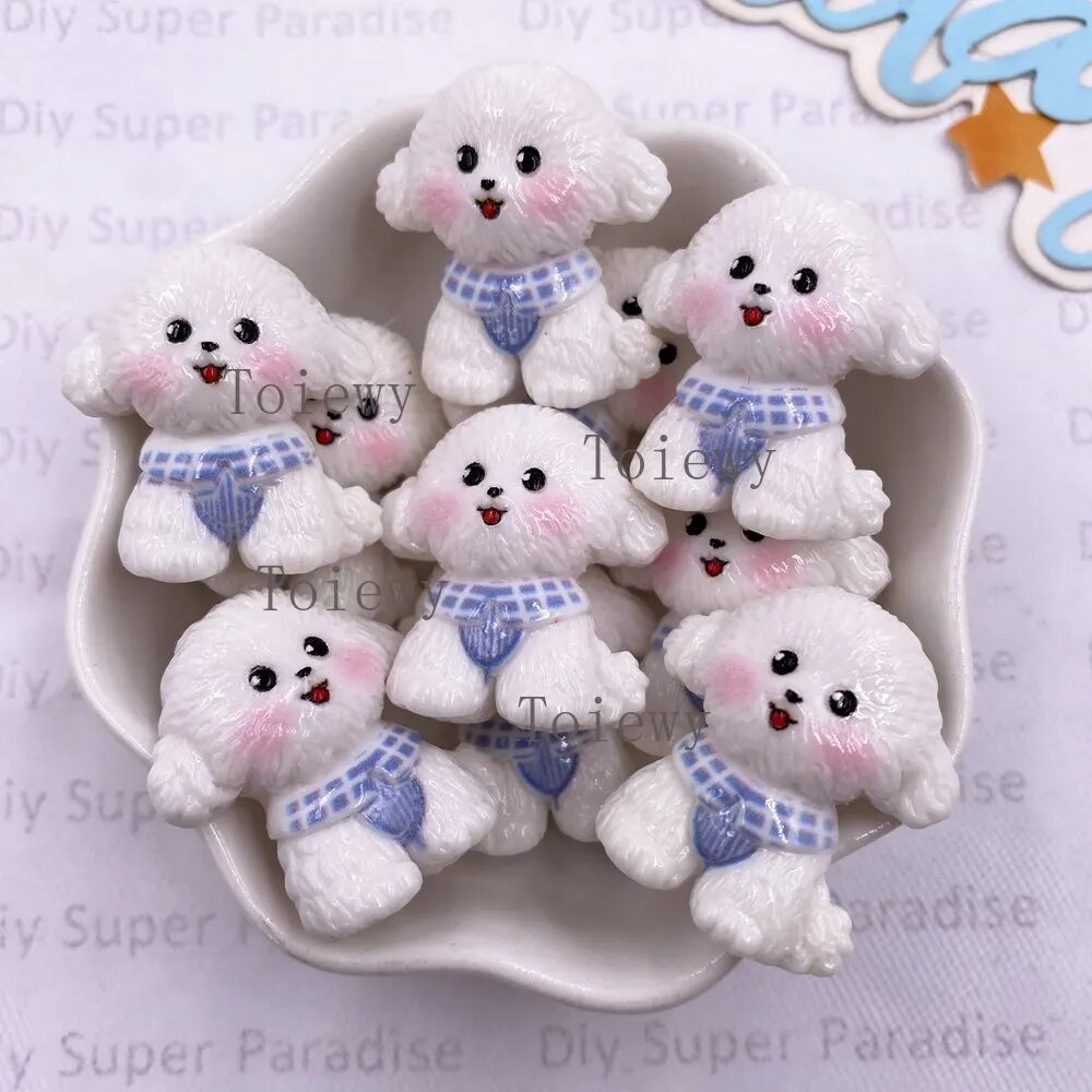 Фигурки собак из смолы Toiewy, 10 шт, Белый, Цвет: 2